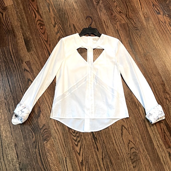 BCBGMaxAzria | Tops | Button Back Dress Shirt | Poshmark